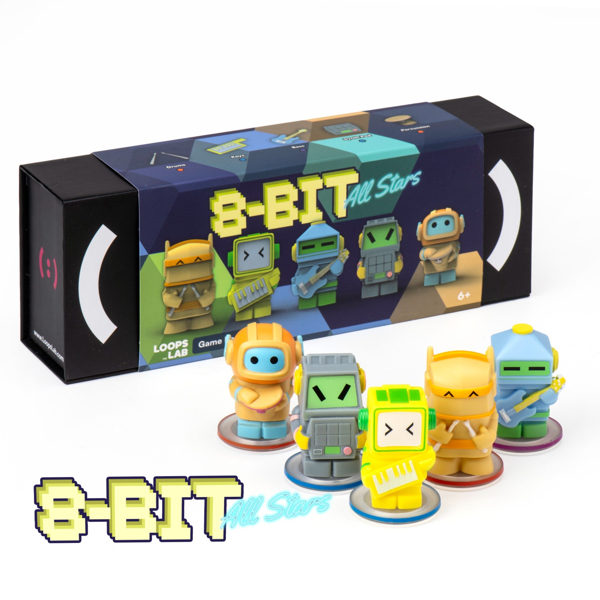 8 Bit - 5 Piece Game Music Band Figurine Set – Loops